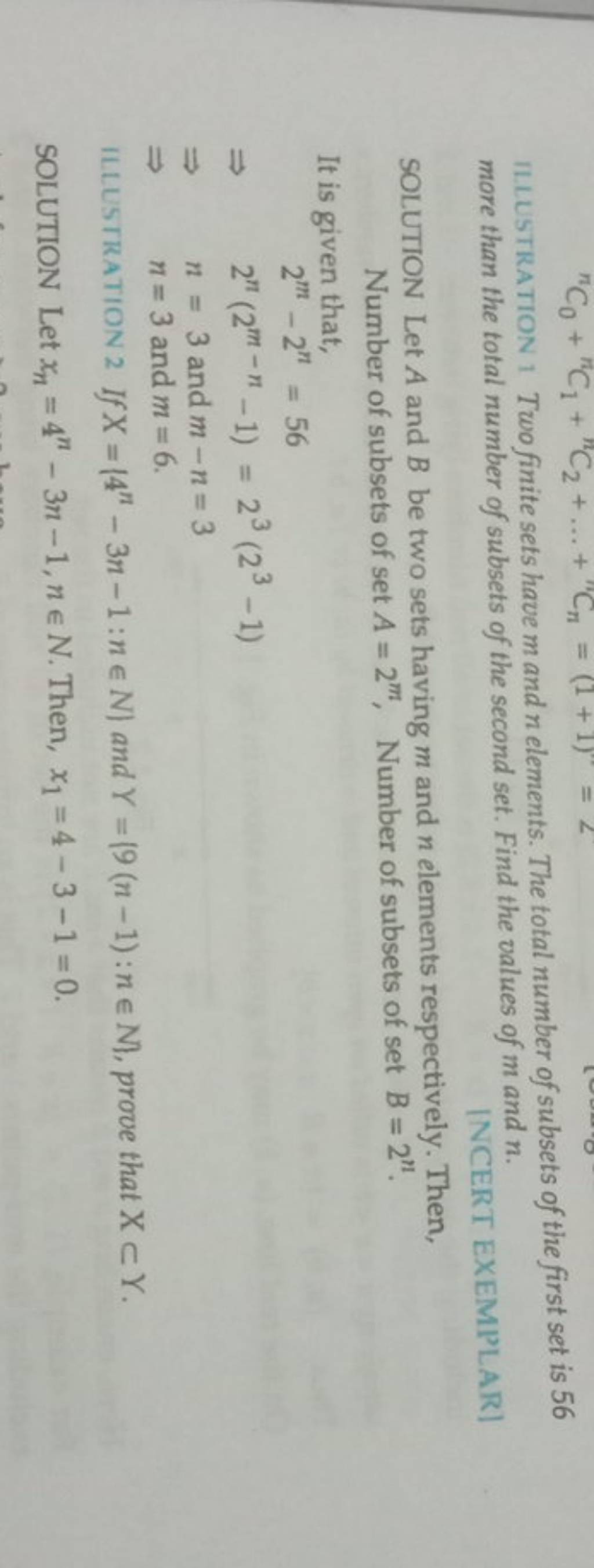 Illustration 1 Two Finite Sets Have M And N Elements The Total Number Of