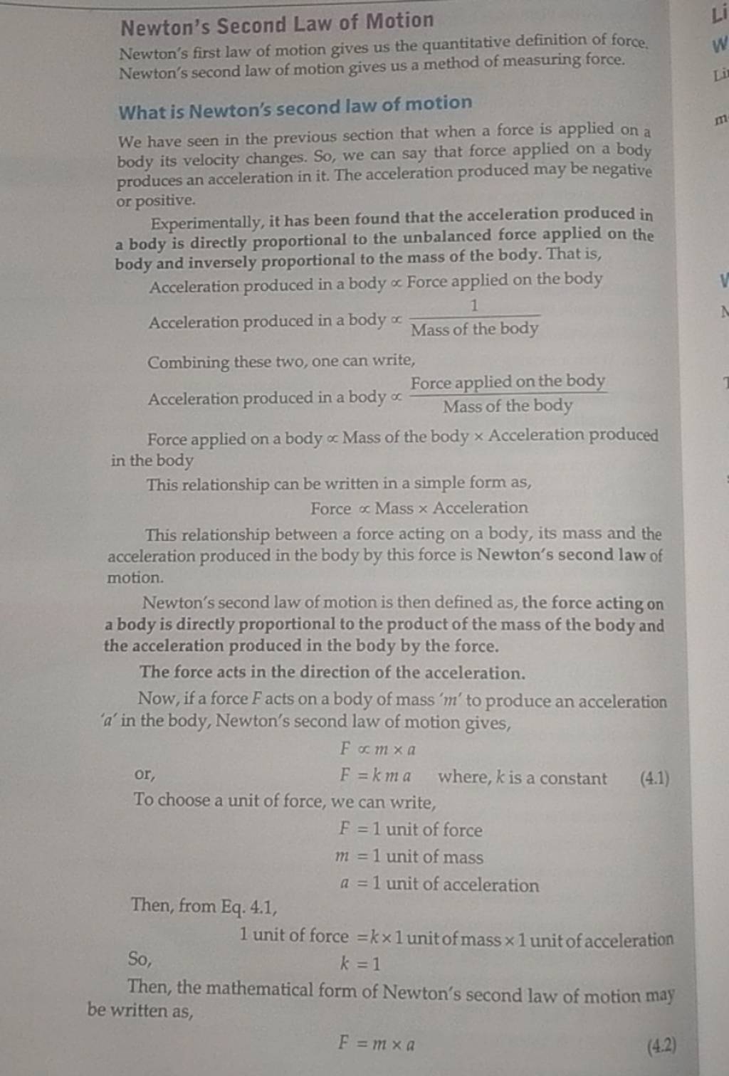 Newton's Second Law of Motion Newton's first law of motion gives us the q..