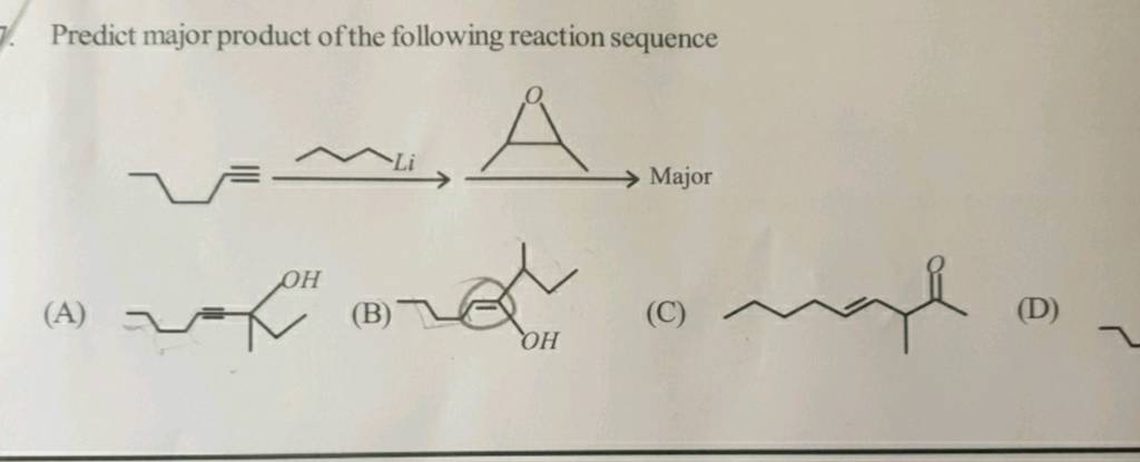 Predict major product of the following reaction sequence (A) C=CCC=C(C)CC..