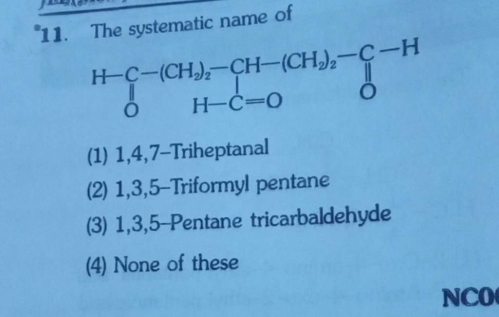 The systematic name of O=CCCC(C=O)CCC=O | Filo