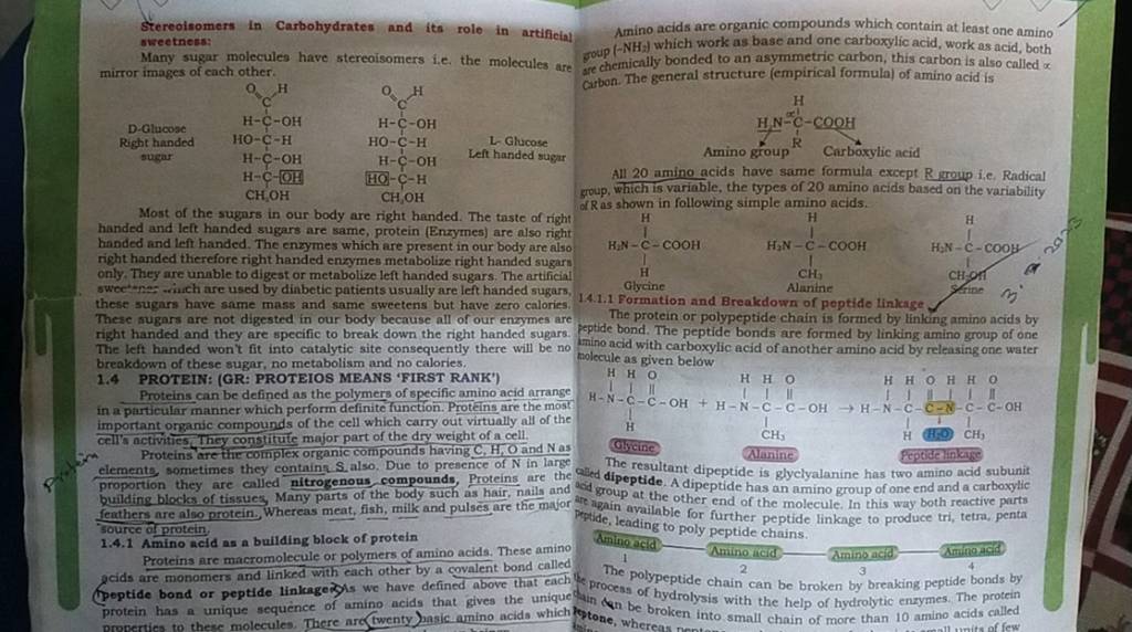 Stereoisomers in Carbohydrates and its role in artificial sweetness: Many..