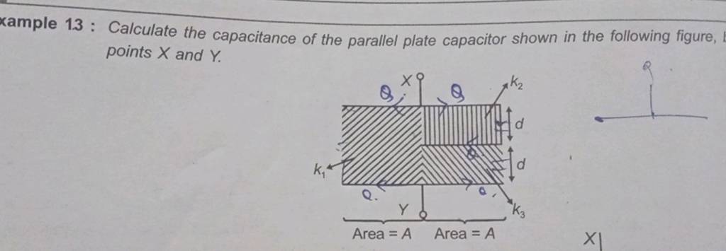 xample 13 : Calculate the capacitance of the parallel plate capacitor sho.. xample 13 : Calculate the capacitance of the parallel plate capacitor sho..