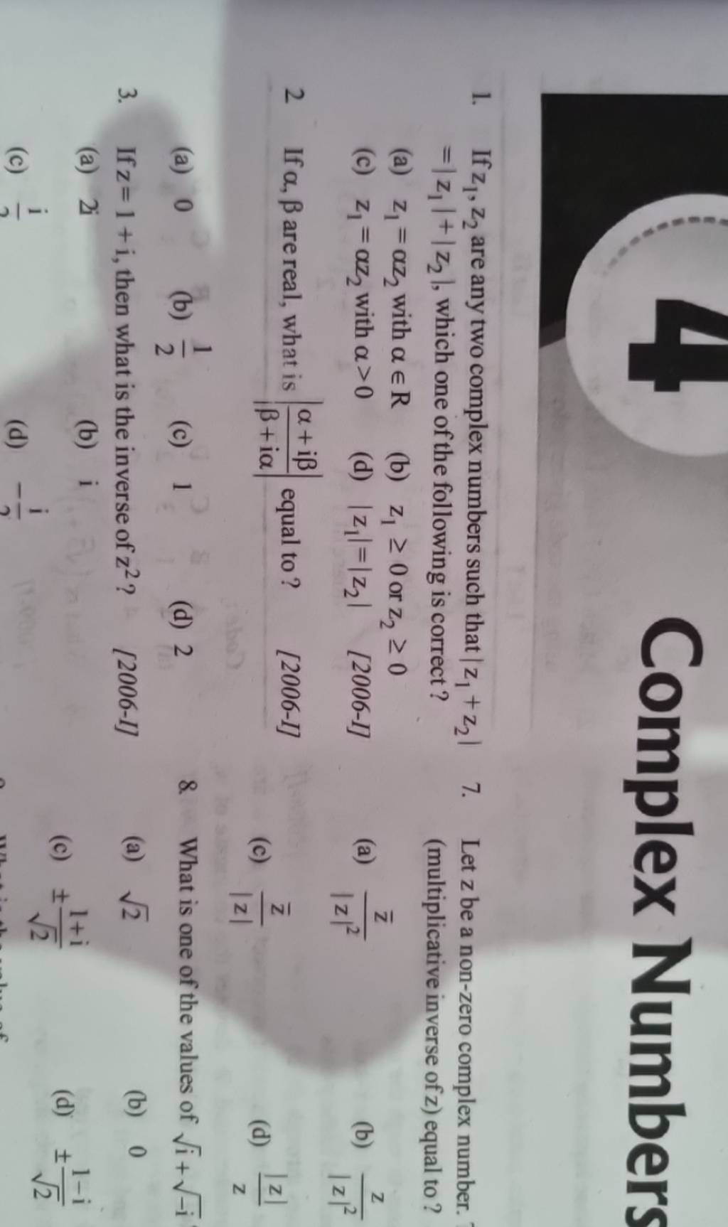 let-z-be-a-non-zero-complex-number-multiplicative-inverse-of-z-equal