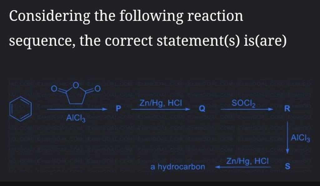 Considering The Following Reaction Sequence The Correct Statement S Is
