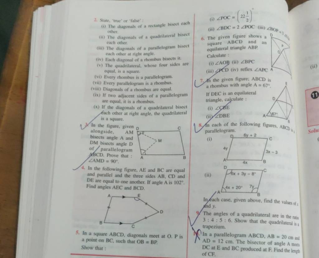 The Given Figure Shows Square Abcd And An Equilateral Triangle Abp Calcu