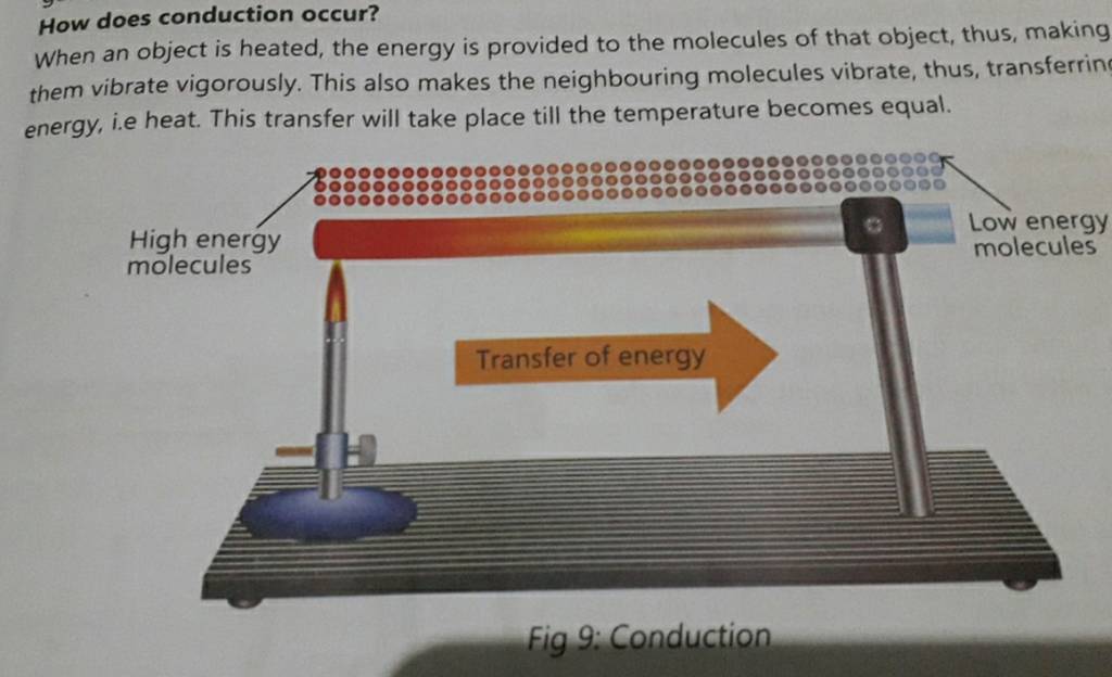How does conduction occur? When an object is heated, the energy is provid..