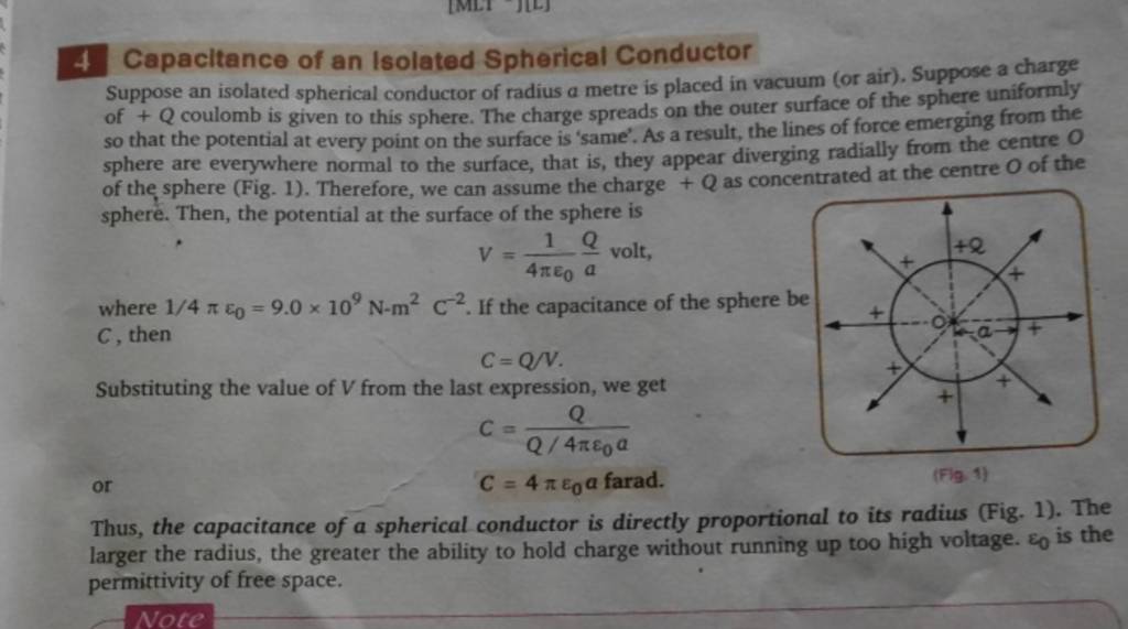 4 Capacitance of an Isolated Spherical Conductor Suppose an isolated sphe..