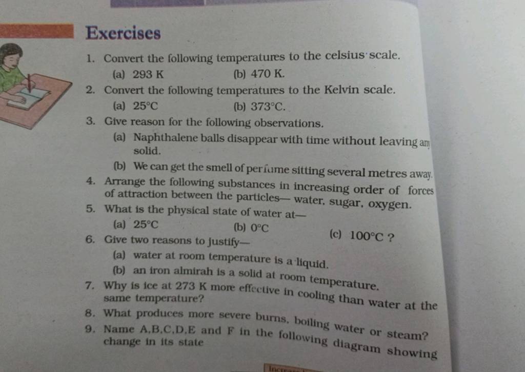 Exercises 1. Convert the following temperatures to the celsius'scale. (a).. Exercises 1. Convert the following temperatures to the celsius'scale. (a)..
