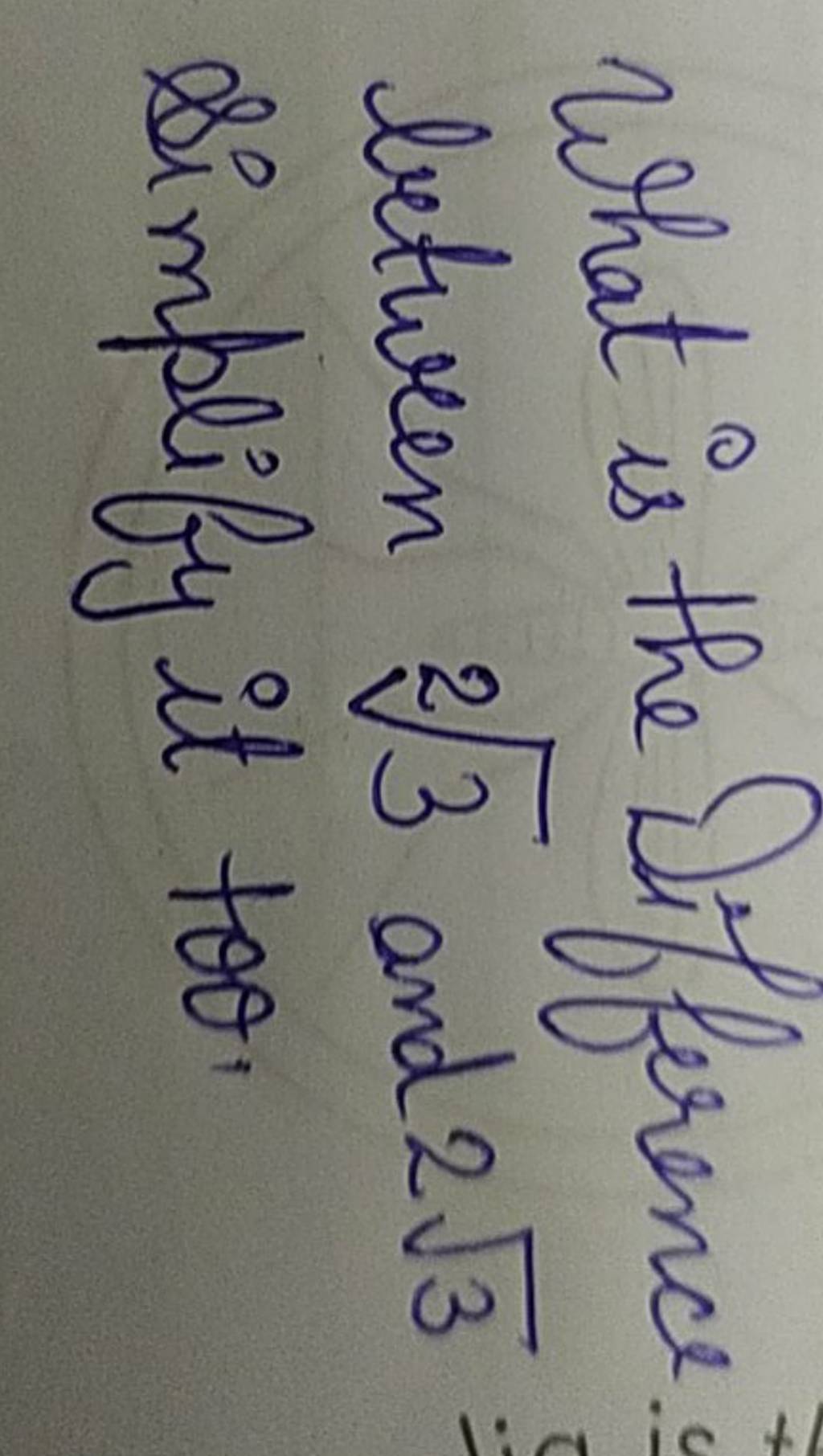 What is the Difference. between 23 and 23 = simplify it too. | Filo