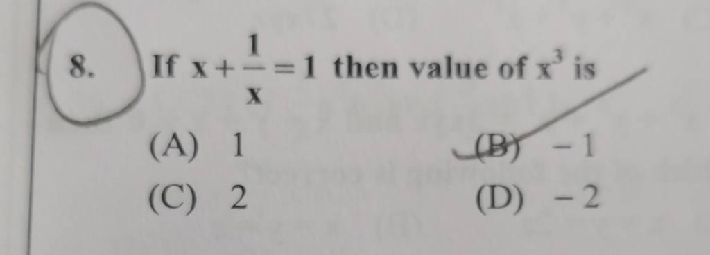 If x+x1 =1 then value of x3 is | Filo