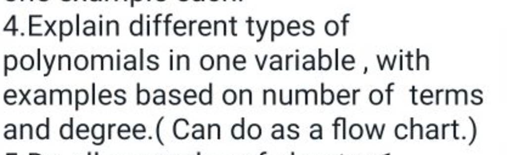4 Explain Different Types Of Polynomials In One Variable With Examples