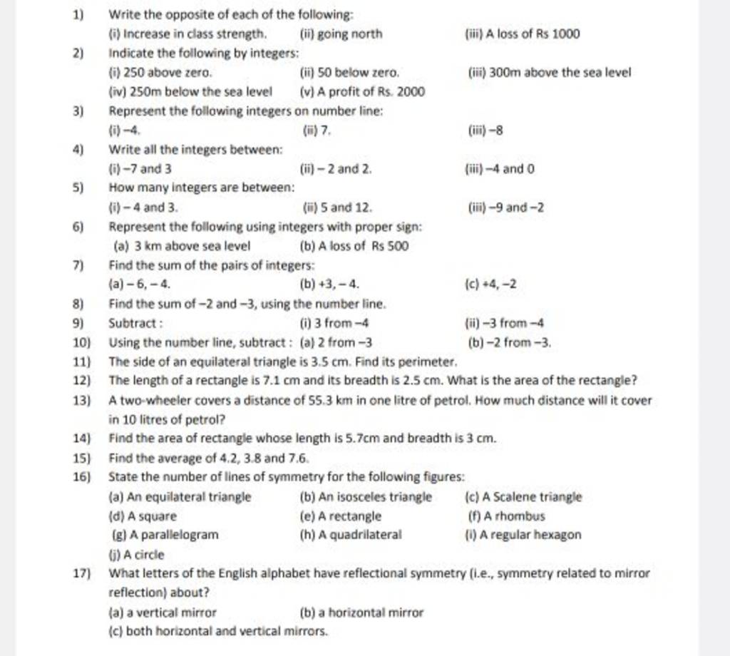 Find the sum of the pairs of integers: | Filo Find the sum of the pairs of integers: | Filo