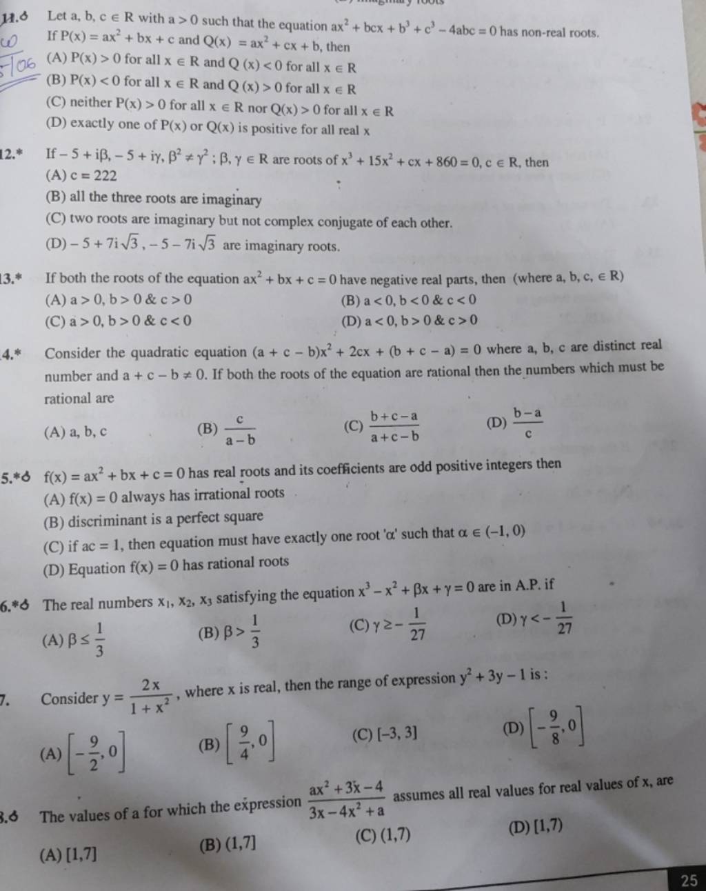 5 And F X Ax2 Bx C 0 Has Real Roots And Its Coefficients Are Odd Positiv