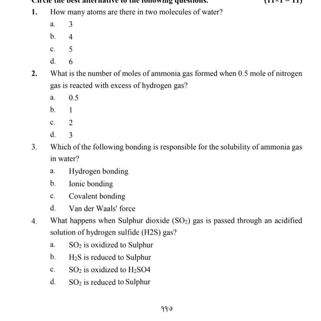 What happens when Sulphur dioxide (SO2 ) gas is passed through an acidifi..