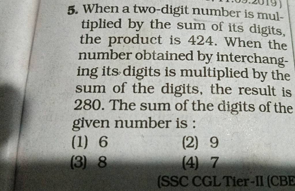 When a two-digit number is multiplied by the sum of its digits, the produ..