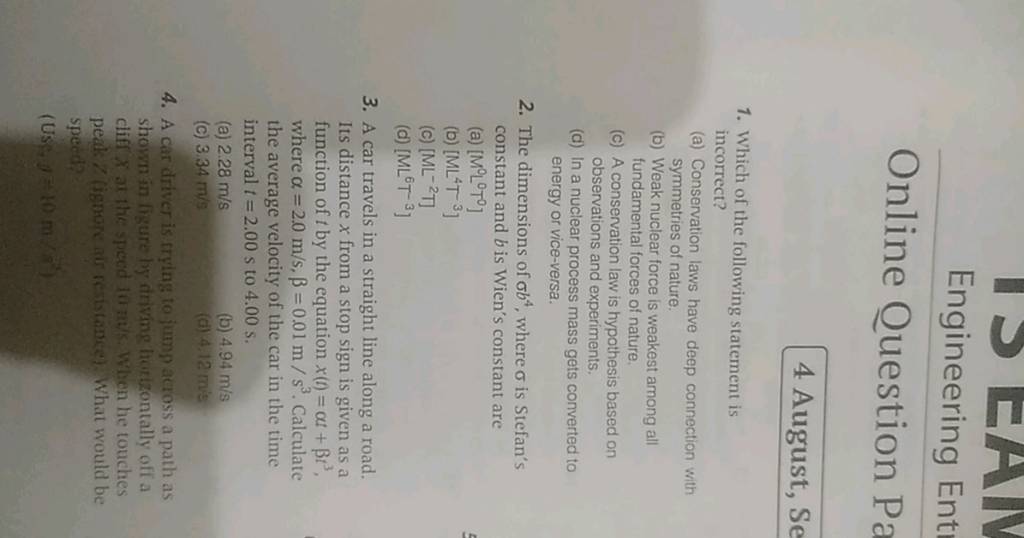 The dimensions of σb4, where σ is Stefan's constant and b is Wien's const..