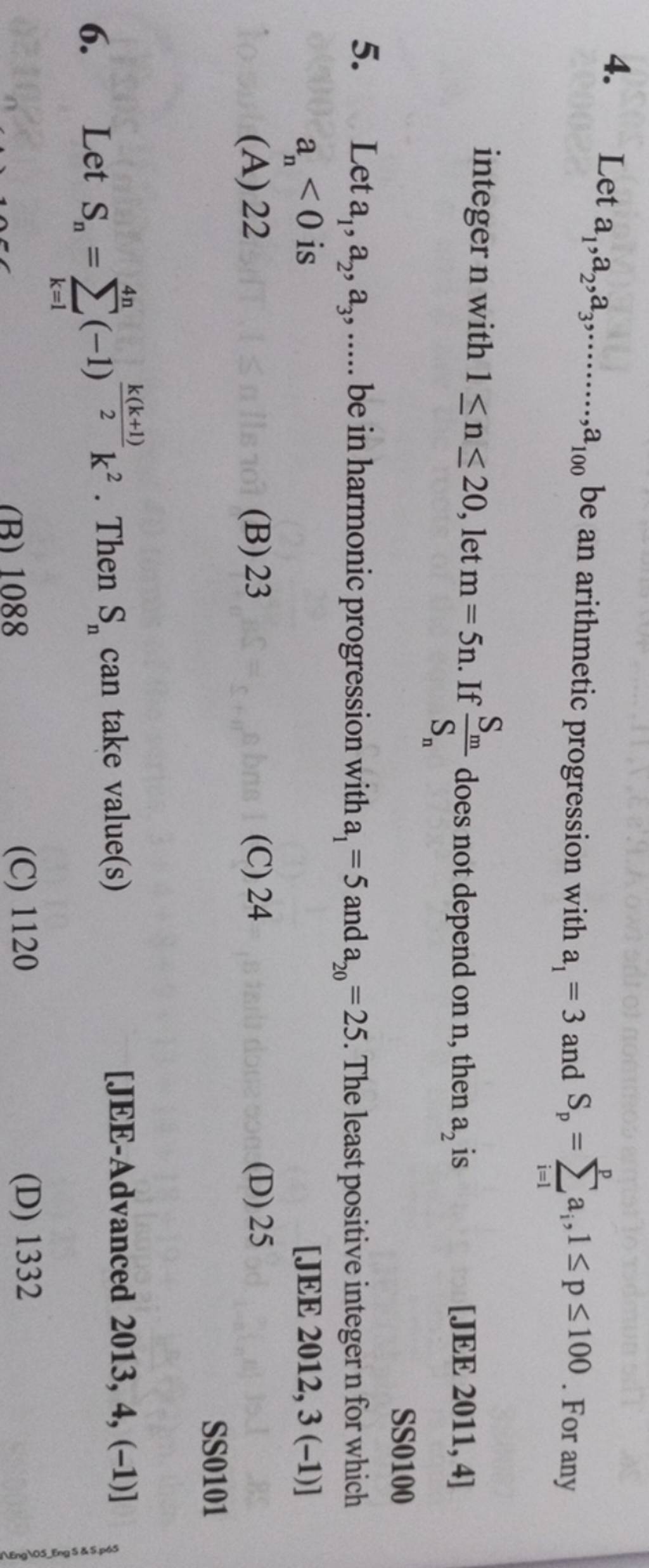 Let a1 ,a2 ,a3 ,……..,a100 be an arithmetic progression with a1 =3 and Sp..