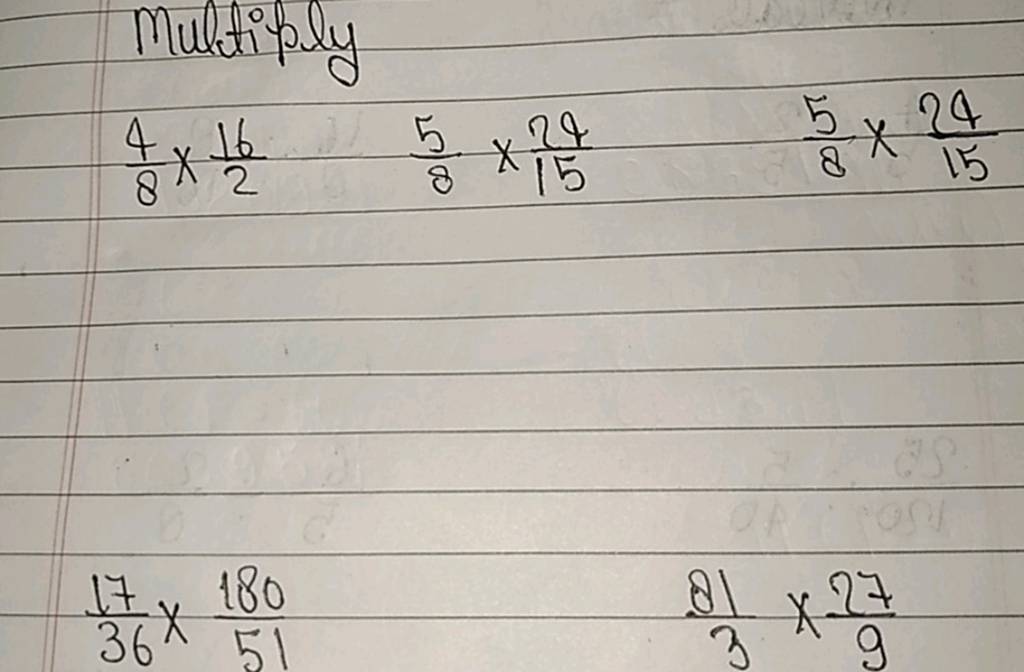 Multiply 84 ×216 85 ×1529 85 ×1524 3617 ×51180 381 ×927 | Filo