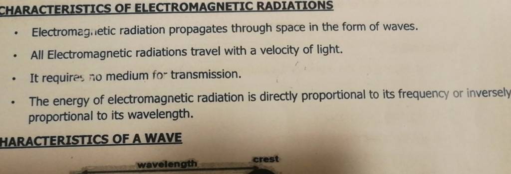 CHARACTERISTICS OF ELECTROMAGNETIC RADIATIONS - Electromag, ietic radiati..