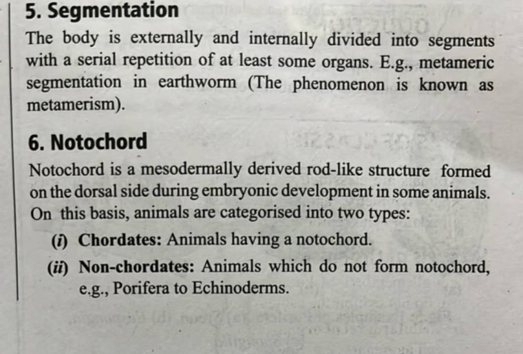 5. Segmentation The body is externally and internally divided into segmen..