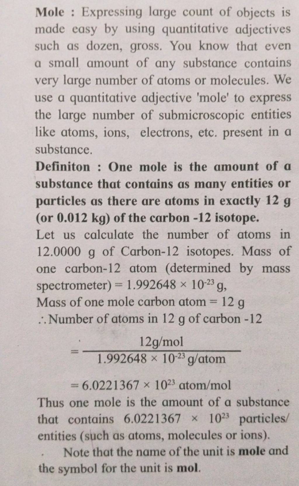 Mole : Expressing large count of objects is made easy by using quantitati..