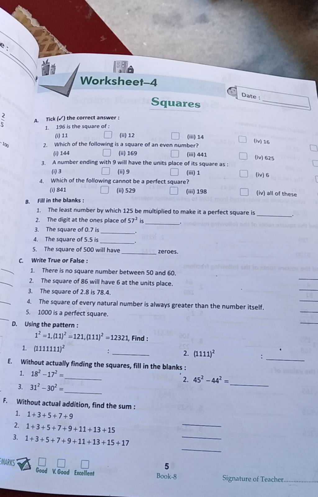 Using the pattern : 12=1,(11)2=121,(111)2=12321, Find : | Filo