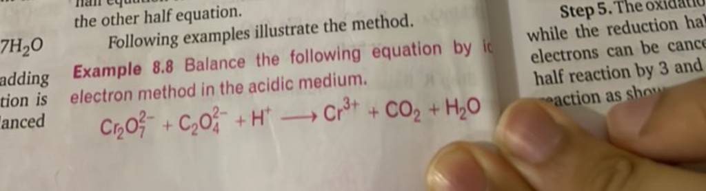 the other half equation. Following examples illustrate the method. Exampl.. the other half equation. Following examples illustrate the method. Exampl..