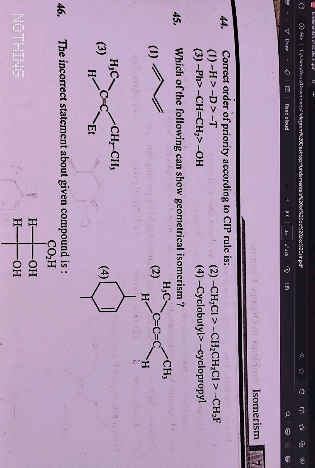 Correct order of priority according to CIP rule is: | Filo