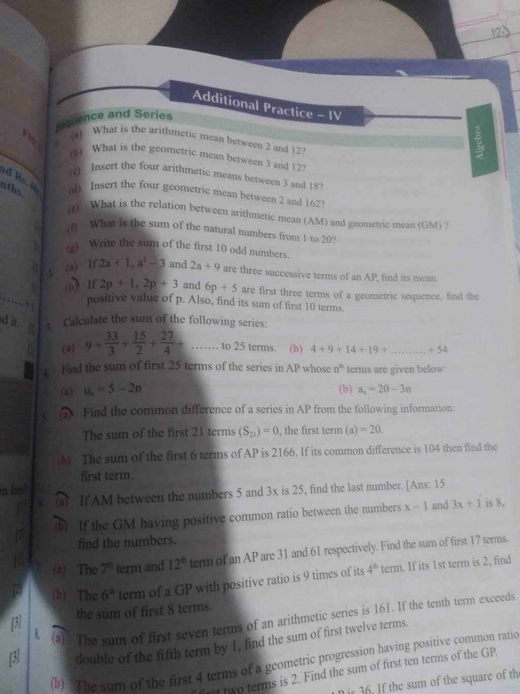 What Is The Sum Of The Natural Numbers From 1 To 20 g Write The Sum O 