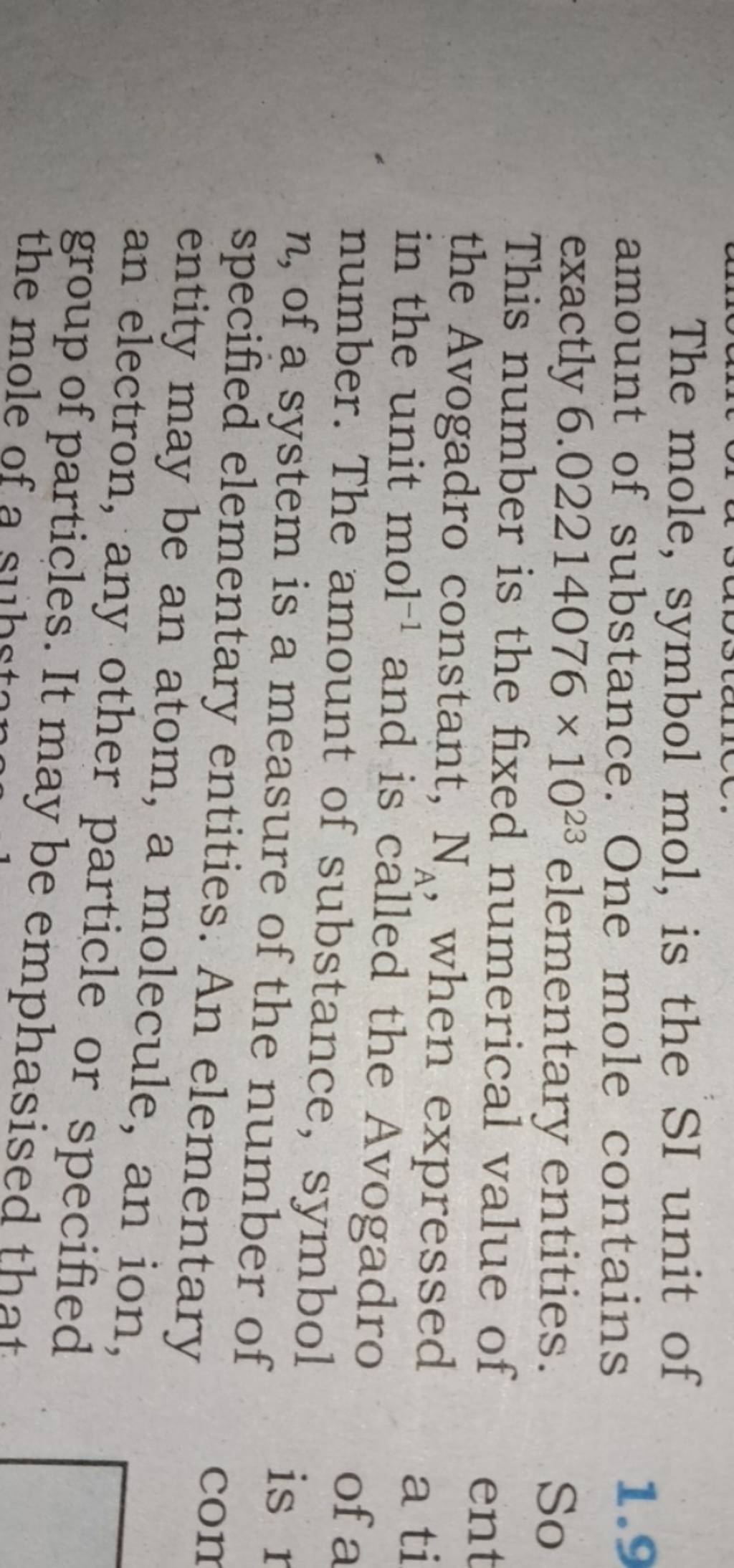 The mole, symbol mol, is the SI unit of amount of substance. One mole con..