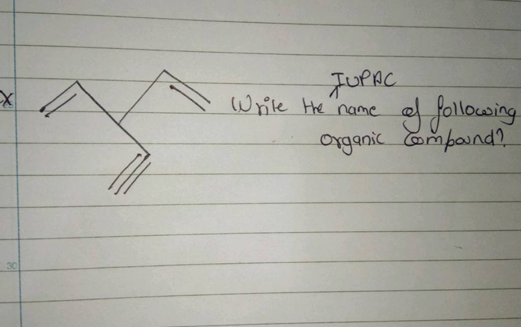 X C Cc C C C C Iupac Write The Name Of Following Organic Compound Filo