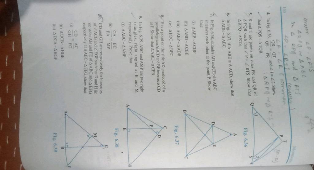 E is a point on the side AD produced of a parallelogram ABCD and BE inter..