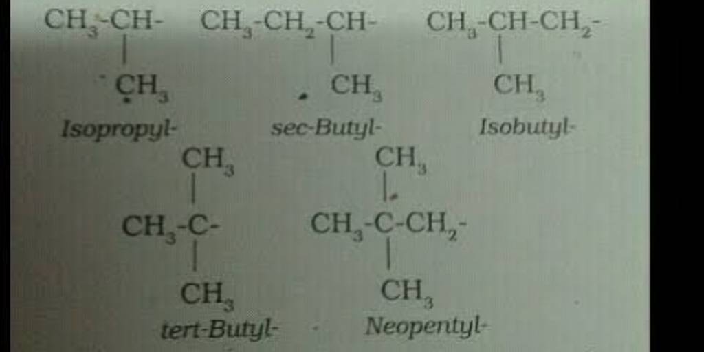 Isopropyl Vs Isobutyl
