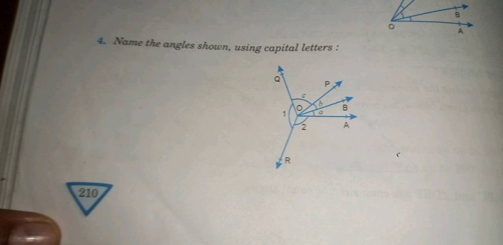 4. Name the angles shown, using capital letters: | Filo