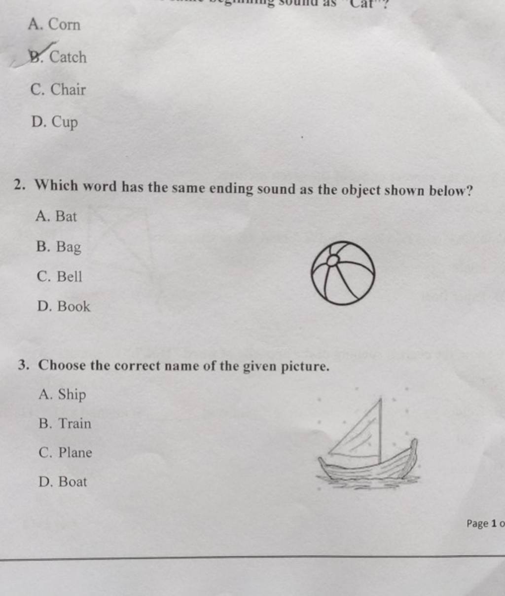 Which word has the same ending sound as the object shown below? | Filo