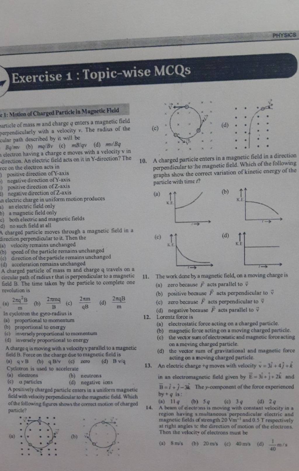 A Charge Q Is Moving With A Velocity V Parallel To A Magnetic Field B Fo
