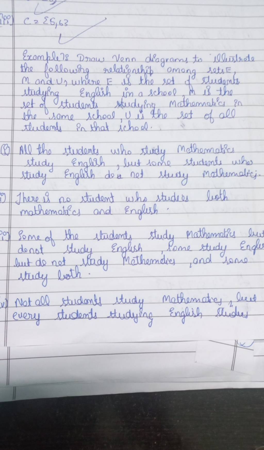 ip) c={δ,63 Example?: Drew Venn diagrams to illustrate the following rela..