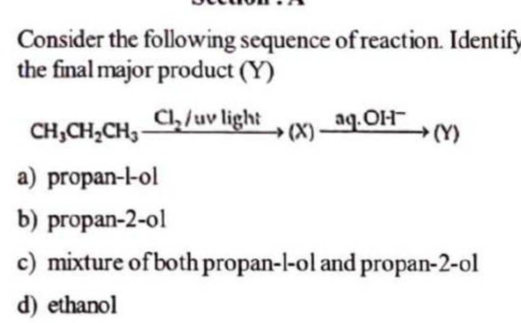 Consider The Following Sequence Of Reaction Identify The Final Major Pro