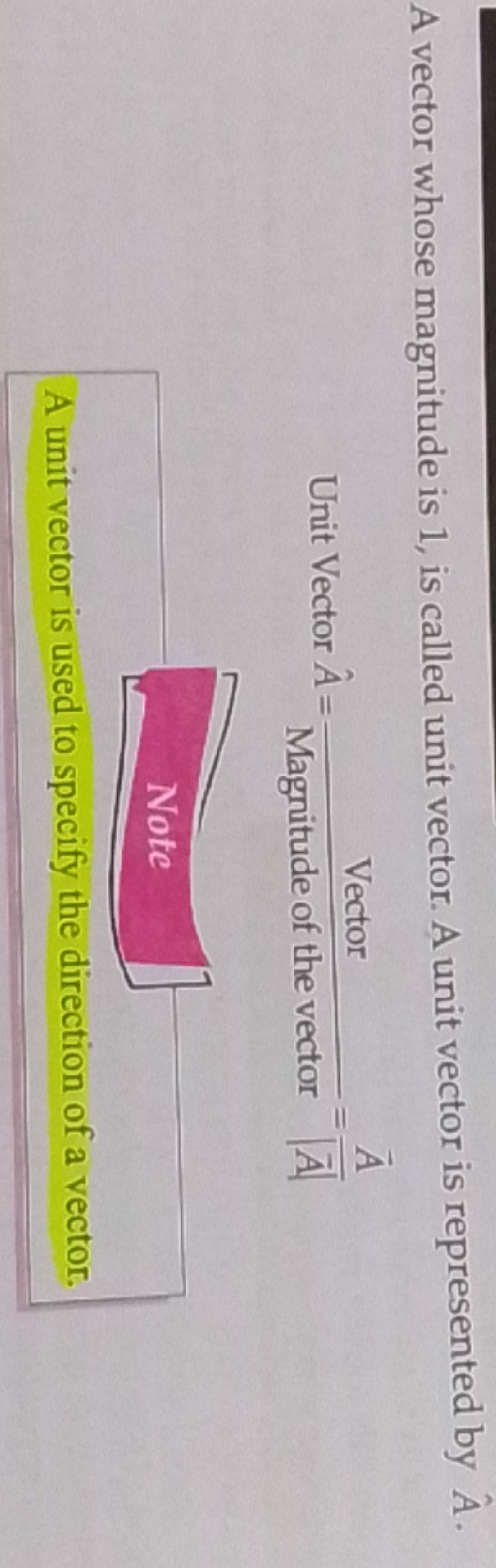 A Vector Whose Magnitude Is 1 Is Called Unit Vector A Unit Vector Is R