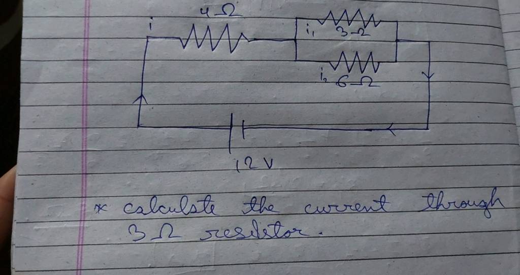 Calculate The Current Through 3Ω Resistor Filo