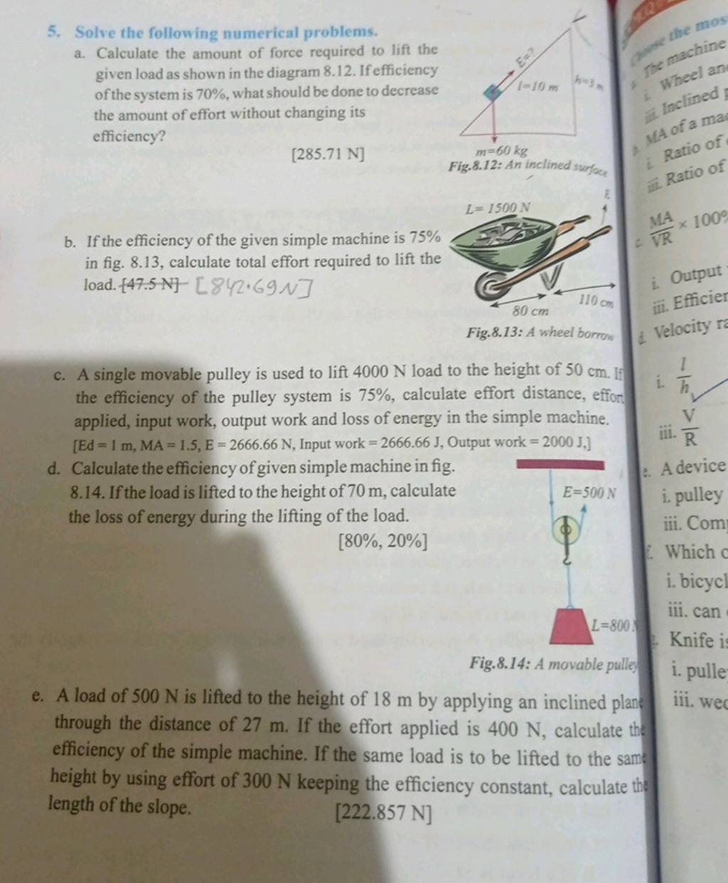 5. Solve the following numerical problems. a. Calculate the amount of for..
