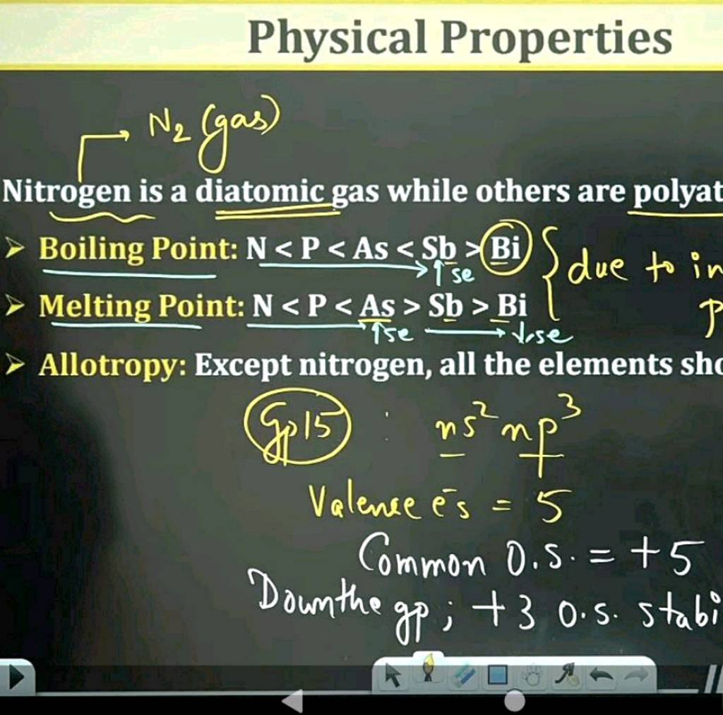 Physical Properties N2 (gas) Nitrogen is a diatomic gas while others a.. Physical Properties N2 (gas) Nitrogen is a diatomic gas while others a..