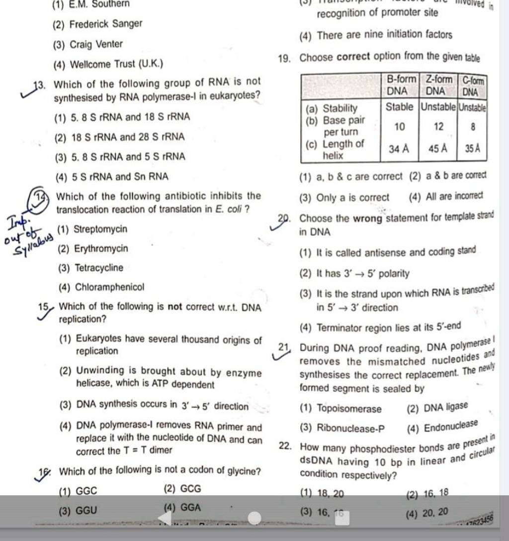 During DNA proof reading. DNA polymerase ! removes the mismatched nucleot..