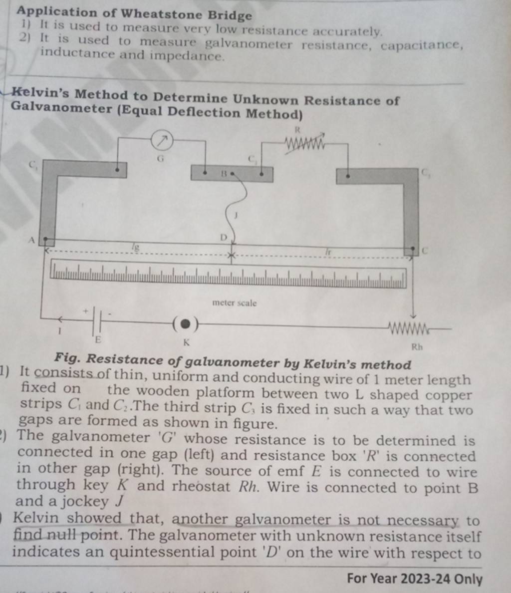 Application of Wheatstone Bridge 1) It is used to measure very low resist..