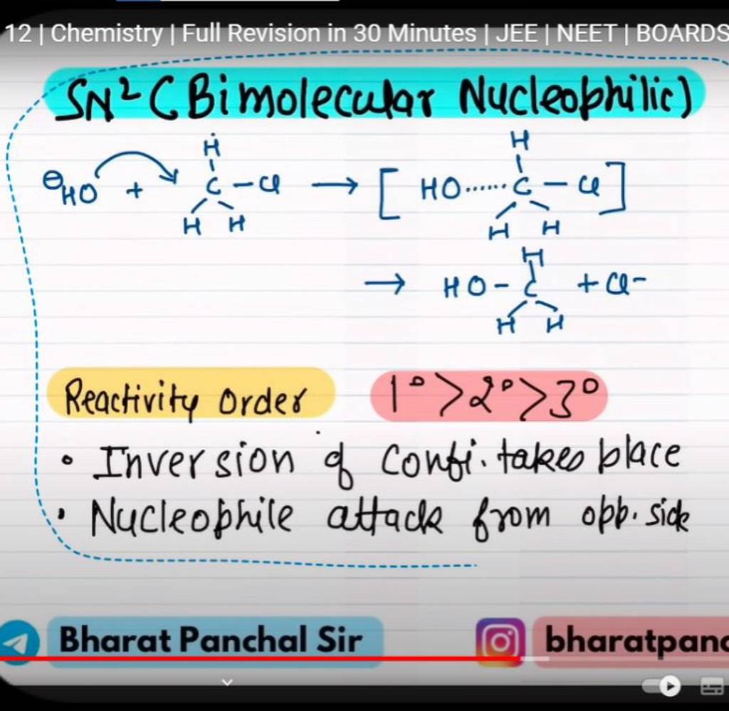 12 | Chemistry | Full Revision in 30 Minutes | JEE | NEET | BOARD SN2 (Bi.. 12 | Chemistry | Full Revision in 30 Minutes | JEE | NEET | BOARD SN2 (Bi..