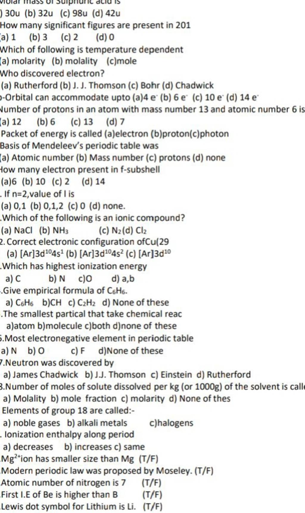 .Most electronegative element in periodic table | Filo