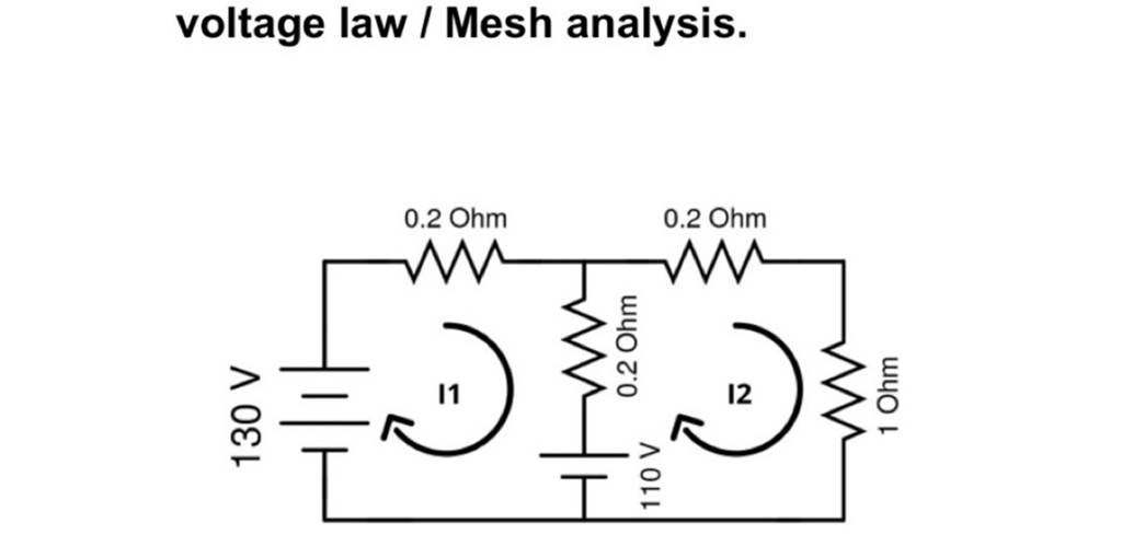 voltage law / Mesh analysis. | Filo