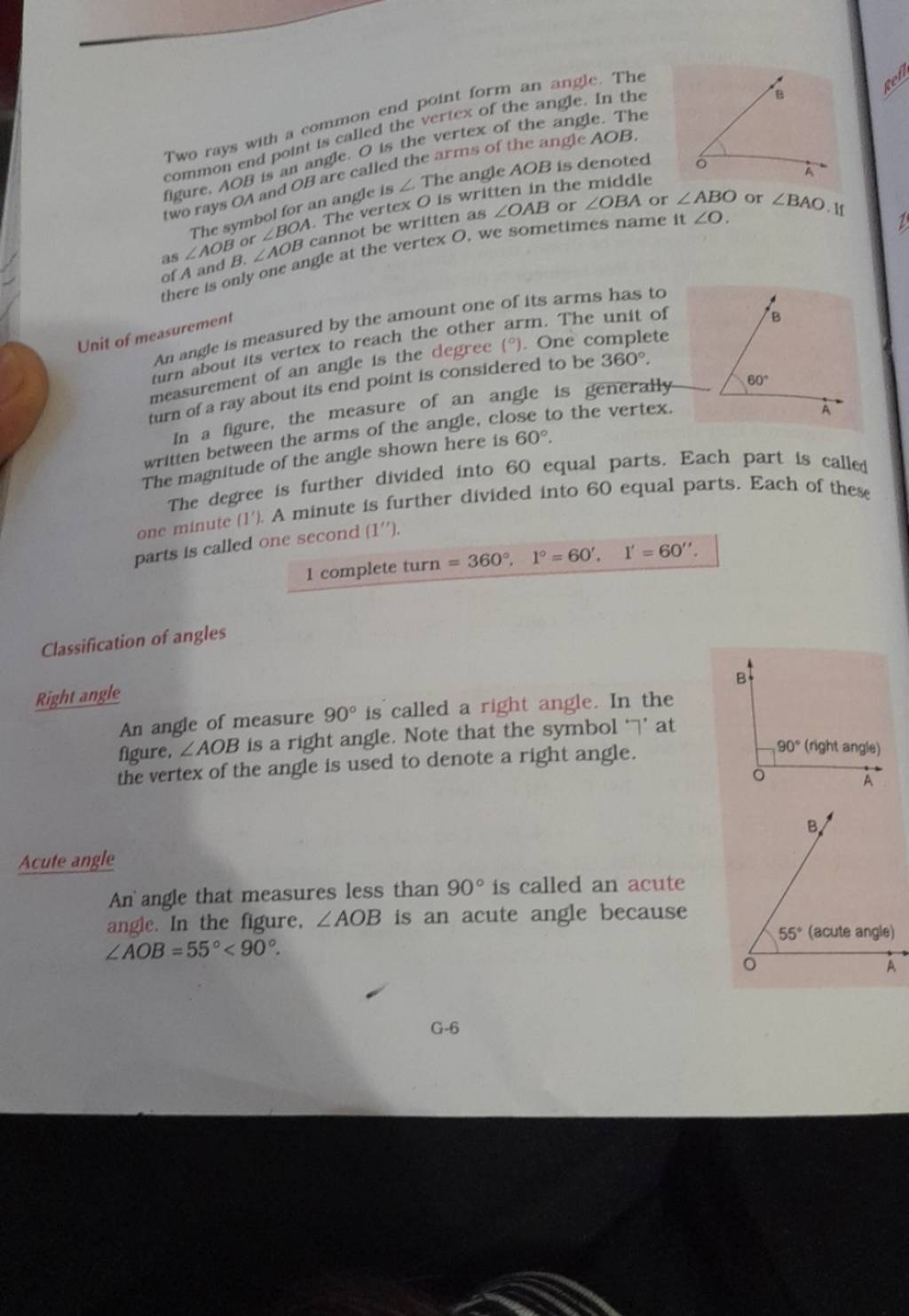 Two rays with a common end point form an angle. The angle. O is the verte..