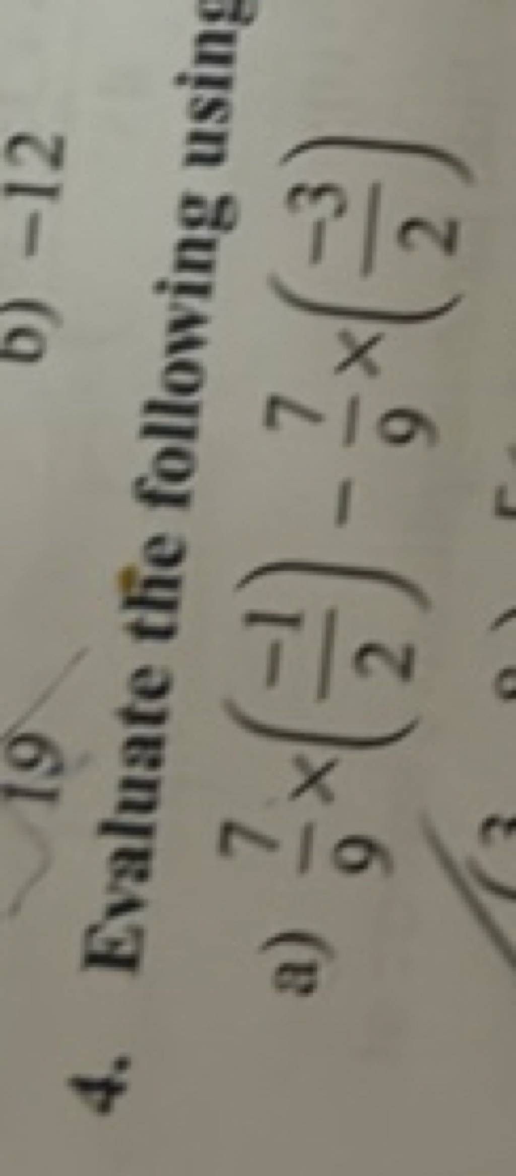 4. Evaluate the following using a) 97 ×(2−1 )−97 ×(2−3 ) | Filo