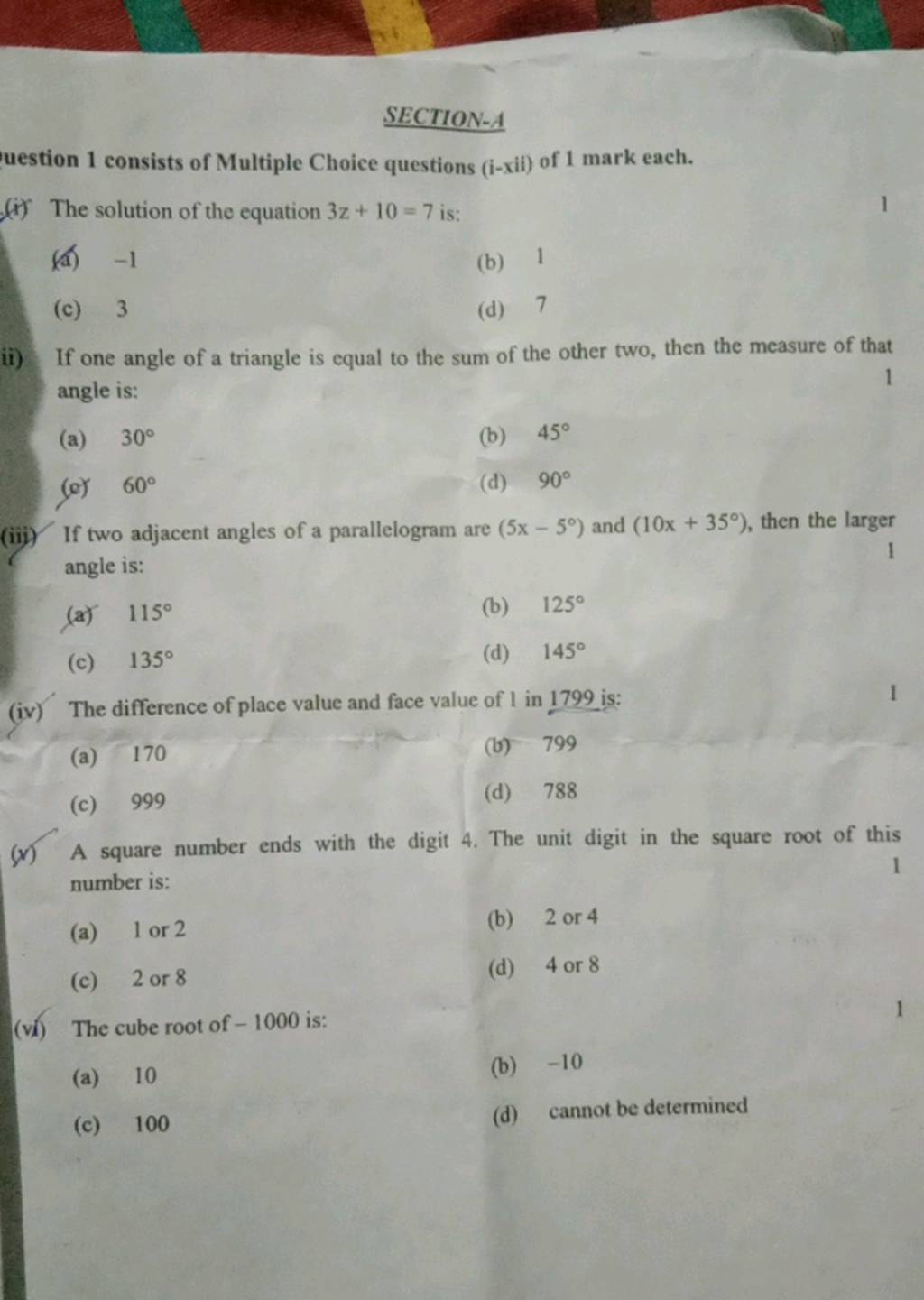 The Difference Of Place Value And Face Value Of 1 In 1799 Is Filo